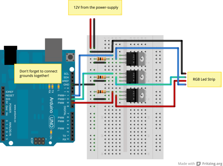 Controlling LED RGB Strips with Unity and Arduino – kiphaynes.com